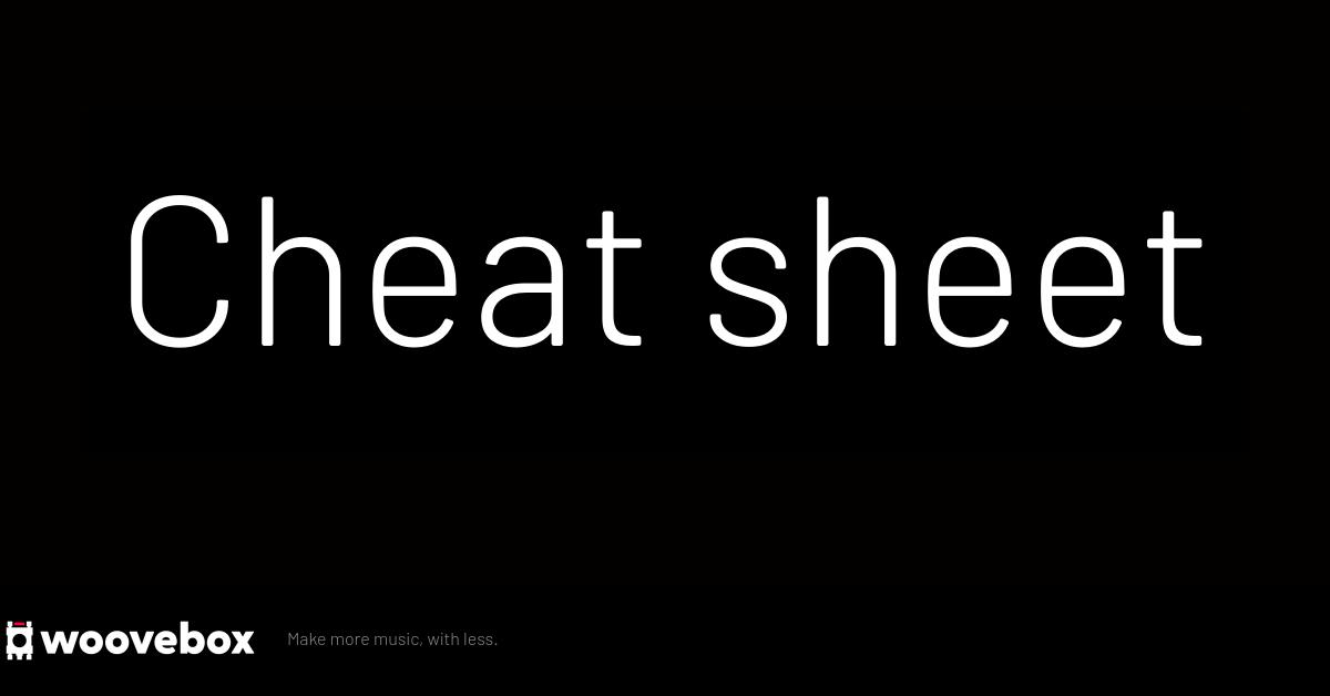 Woovebox: Support, guides & tutorials: Cheat sheet